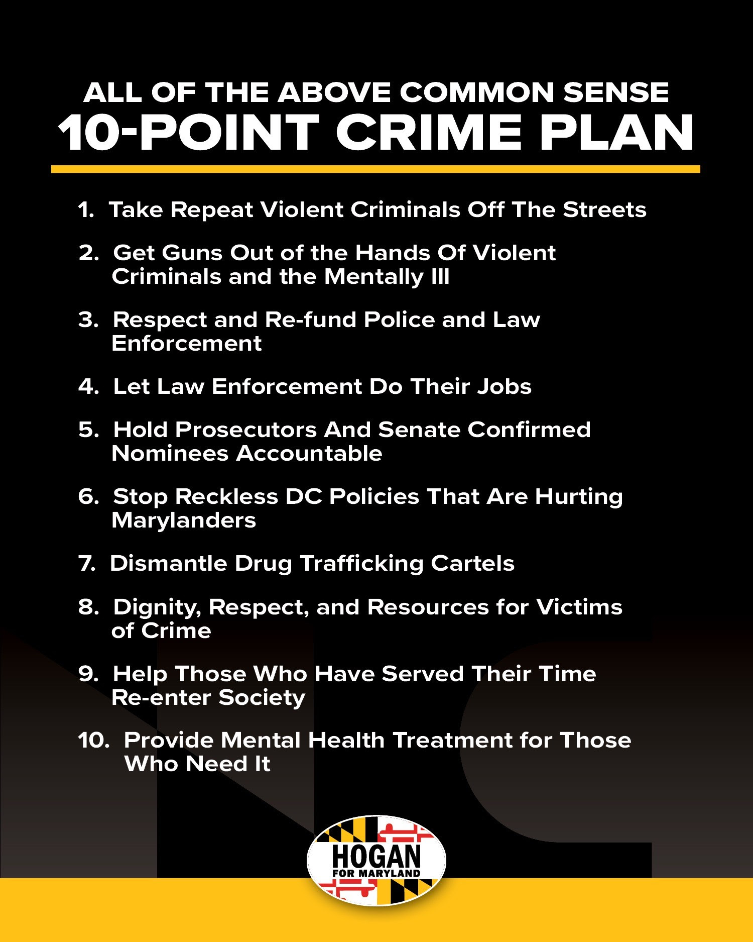 Hogan For Maryland Unveils 10-Point Crime Plan - Larry Hogan for Maryland